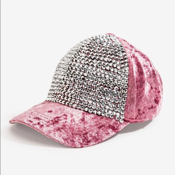 None | Accessories | Crystal Velvet Cap | Poshmark